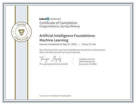 Certificate Ofcompletion The Essential Elements Of Predictive Analytics