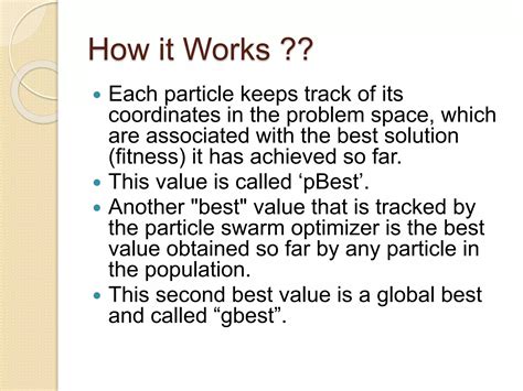 Particle Swarm Optimization Pptx Physics Science
