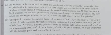 Solved A As We Know Substances Such As Sugar And Insulin