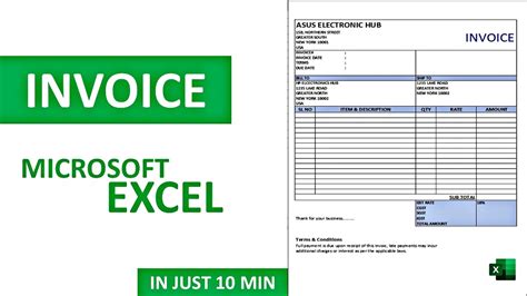 Fully Automatic Invoice In Ms Excel How To Create Invoice Bill In Excel Invoice Format Youtube