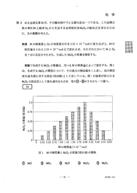 共通テスト2022 化学問題｜共通テスト解答速報2022｜予備校の東進