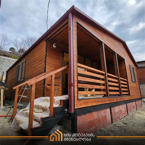 ხის კოტეჯების მშენებლობა Baruli Ge ხის სახლები