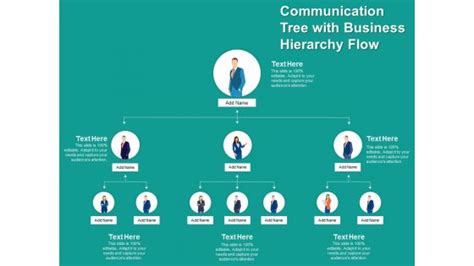 Communication Tree With Business Hierarchy Flow Powerpoint Templates Slides And Graphics