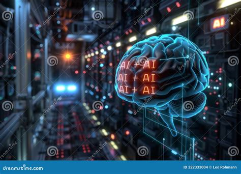Futuristic Brain Scan With Glowing Circuits In A Cybernetic Environment High Tech Ai