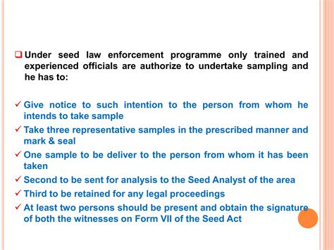 Seed Sampling Principles Procedures Pdf