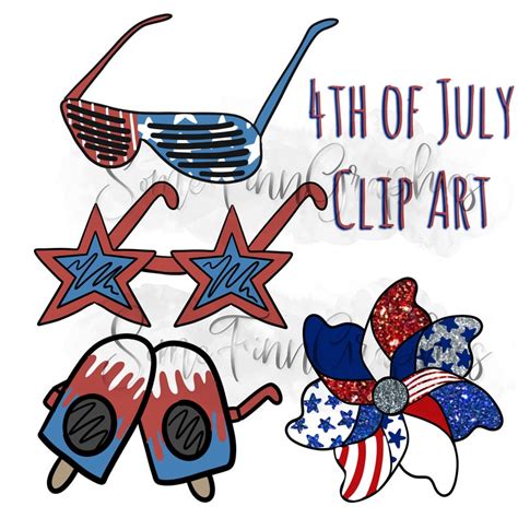 Patriotic Clipart 4th Of July Clipart 4th Of July Digital Download