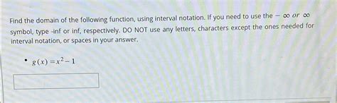 Solved Find The Domain Of The Following Function Using