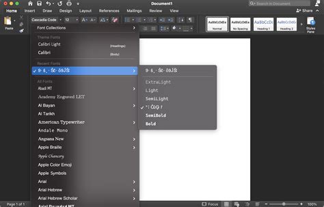 Font Not Working In Office 2019 · Issue 393 · Microsoftcascadia Code