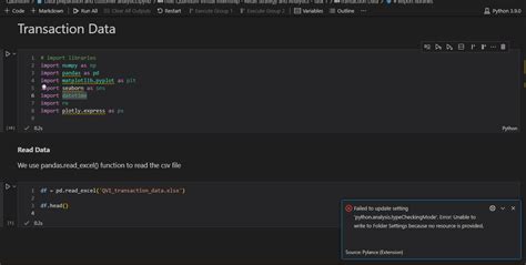 Visual Studio Failed To Update Setting Python Analysis TypeCheckingMode Error Unable To