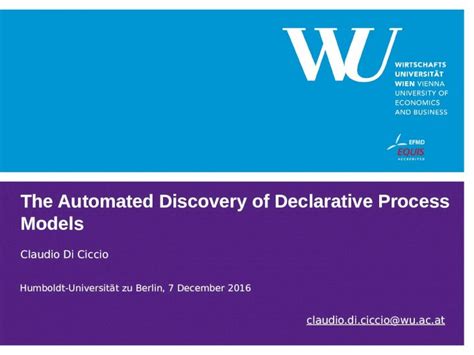 Pptx Automated Discovery Of Declarative Process Models Dokumentips
