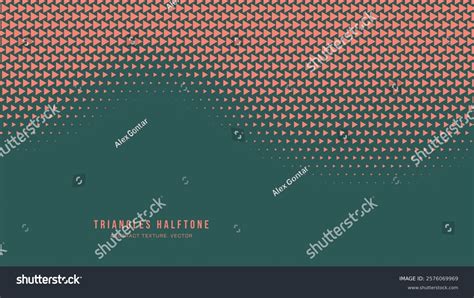 Triangles Halftone Pattern Waveform Border Vector Stock Vector Royalty Free 2576069969