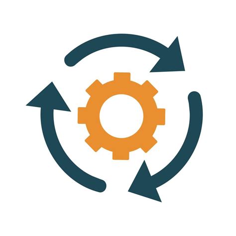 Gear Arrow Circle Cycle Agile Development Concept Vector Icon On
