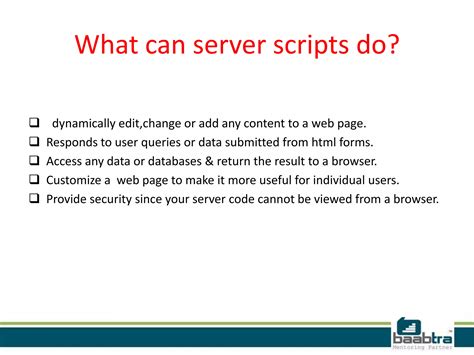 Server Side Scripting PPTX