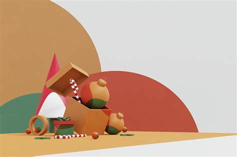 메리 크리스마스와 새해 복 많이 받으세요 배너 디자인 포스터 및 커버 디자인 배경 복사 공간이있는 크리스마스 스튜디오 테이블 룸 제품 디스플레이 3d 일러스트 레이 션 12