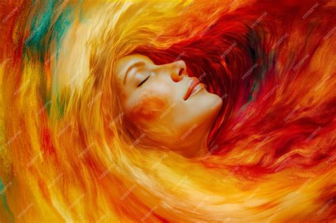 Neuromodulation Neuroprosthetics And Neurosynaptic Abstract Illustration Of Woman With Fiery