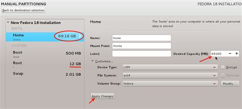 Semi Manual LVM Disk Partitioning Guide For Fedora LinuxBSDos