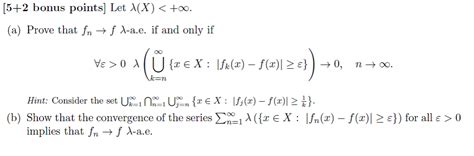 Solved Let X F Denote A Measurable Space And Be A Measure