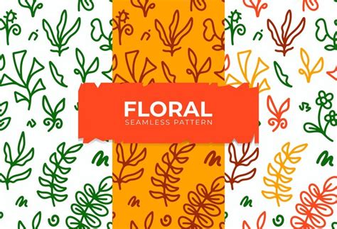 화려한 꽃 원활한 패턴 배경 벡터 프리미엄 벡터