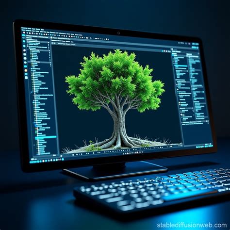 Procedural Tree In Houdini Ui Stable Diffusion Online
