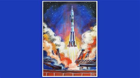 КАК НАРИСОВАТЬ РАКЕТУ РИСУЕМ РАКЕТУ РИСУЕМ КОСМОС ЗАПУСК РАКЕТЫ РИСУНОК КОСМОС ДЕНЬ
