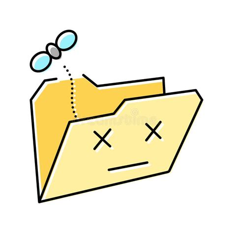 empty folder color icon vector illustration stock vector illustration