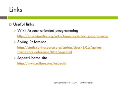 Spring Framework Aop