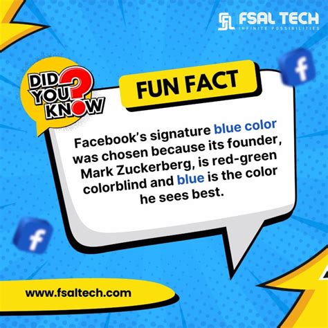 Funfact Facebookfacts Techtrivia Brandcolors Blue Designdecisions Colortheory