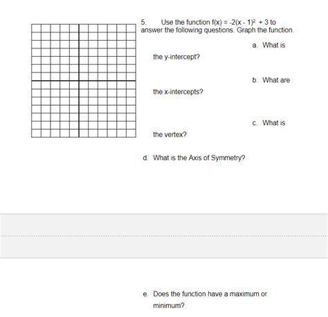 solved 5 use the function f x −2 x−1 2 3 to answer the