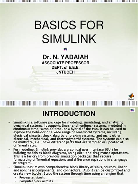 basics for simulink dr n yadaiah pdf matlab signal electrical