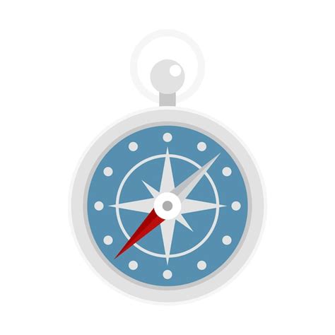 Premium Vector Navigation Ship Compass Icon Flat Illustration Of