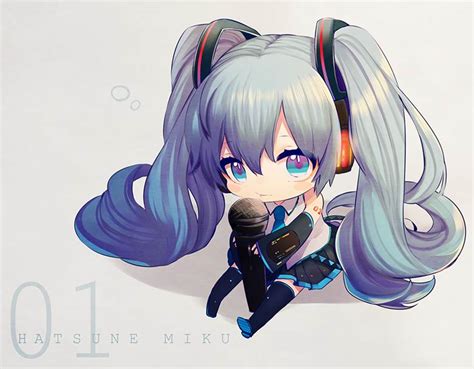 涂らせて顶きました きゃま的初音未来壁纸插画图片 Bobopic