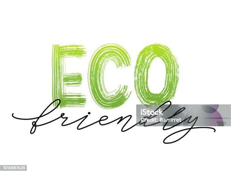 환경 친화적인입니다 텍스트 글자입니다 현대 브러시 서 예입니다 포장 인쇄 제품에 대 한 벡터 유기농 그린 디자인 100에 대한 스톡 벡터 아트 및 기타 이미지 Istock