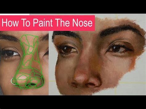 PORTRAIT PAINTING How To Paint The Nose Shading Reference Face Easy Drawing Steps Portrait