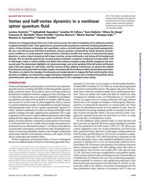 Pdf Vortex And Half Vortex Dynamics In A Nonlinear Spinor Quantum Fluid