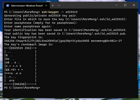 Windows Terminal Ssh Access With Ed25519 Private Key • Th