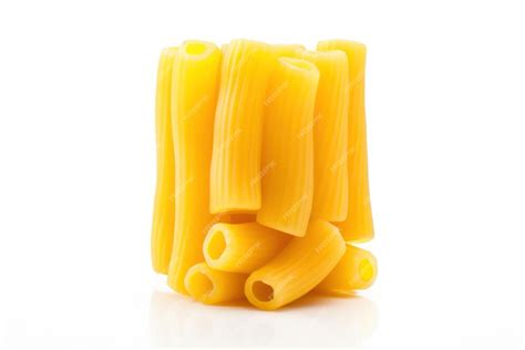 Premium Photo A Single Macaroni Isolated On White Background