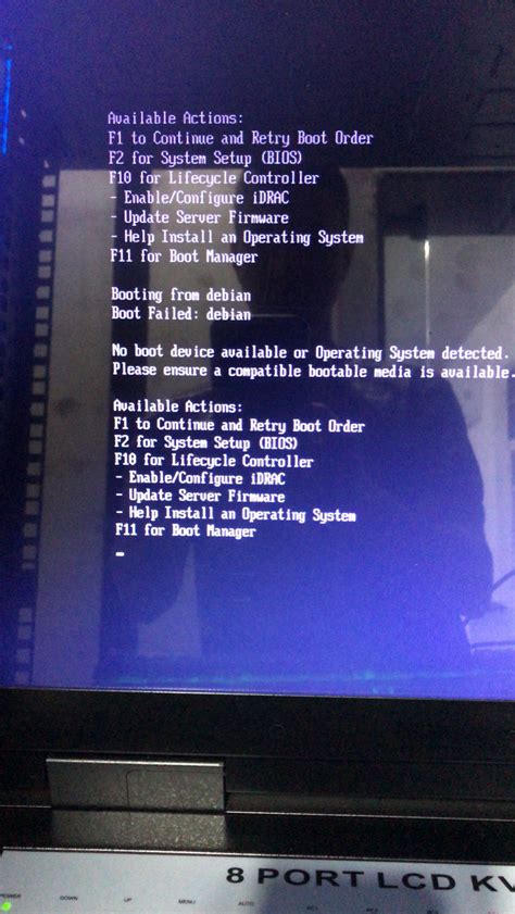 No Boot Device Available Or Operating System Detected DELL Technologies