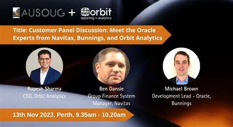 Orbit Reporting Analytics On Linkedin Orbitanalytics Ausougconnect23 Oracleusergroup