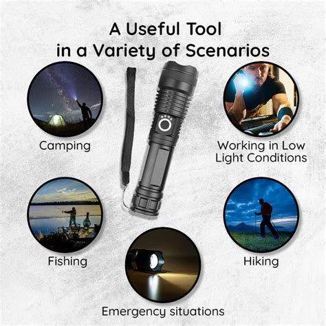 Usb Powerful Flashlight Torch Vernier Store