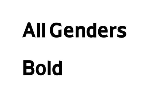 All Genders Bold Font Free Font Download