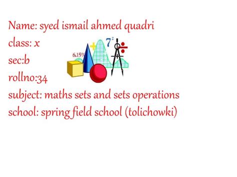 Maths Project 11 Class Sets Ppt