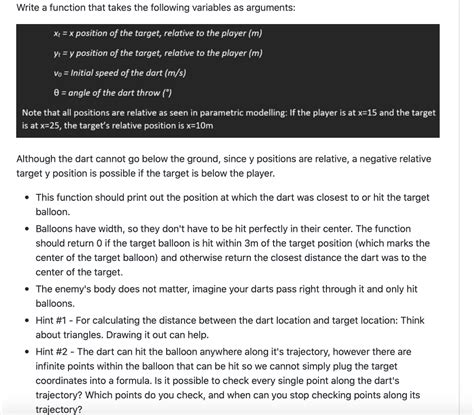 Write A Function That Takes The Following Variables Chegg