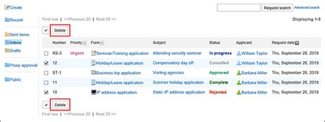 Deleting Requests From The List Cloud Edition Garoon Help