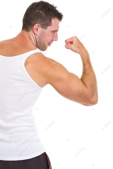 رجل رياضي يظهر العضلة ذات الرأسين قوية المتجه الخلفية والصورة للتنزيل المجاني Pngtree