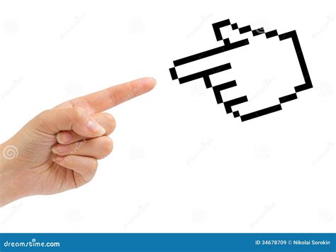 Computer Cursor And Hand Stock Image Image Of Email