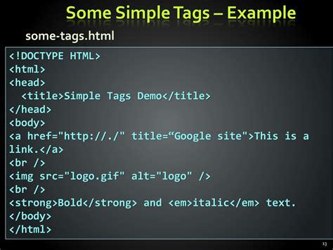 HTML Text Images Tables Ppt Download