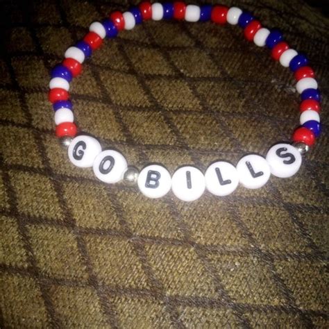 buffalo bills josh allen themed seed bead bracelets customizable etsy