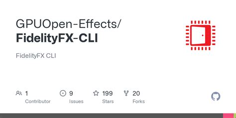 Github Gpuopen Effectsfidelityfx Cli Fidelityfx Cli
