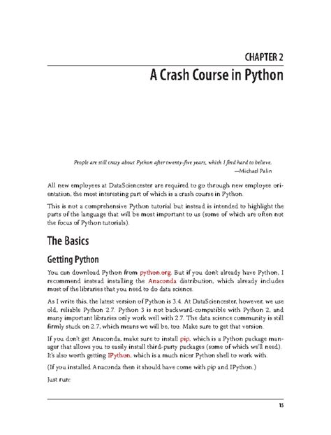 Chapter 2 Crash Course In Python For Data Science Studocu