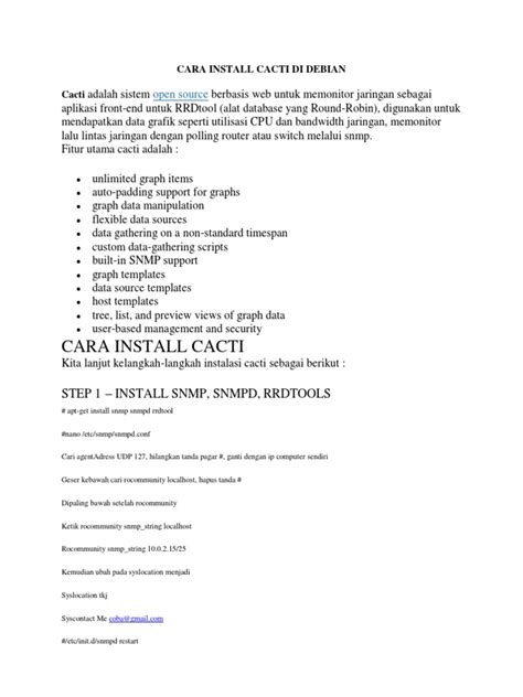 Cara Install Cacti Di Debian Pdf